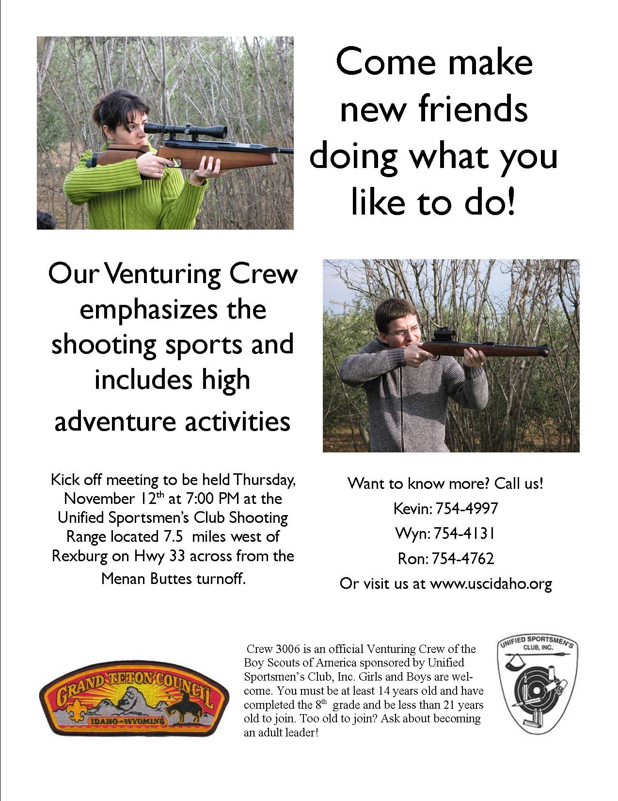 BSA Crew 3006 - Unified Sportsmens Club | Idaho Premiers Outdoors ...